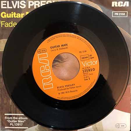 Elvis Presley - Guitar Man Single Vinyl 7’45RPM ⭐ Вінілова Платівка ...