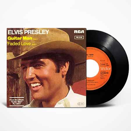 Elvis Presley - Guitar Man Single Vinyl 7’45RPM ⭐ Вінілова Платівка ...